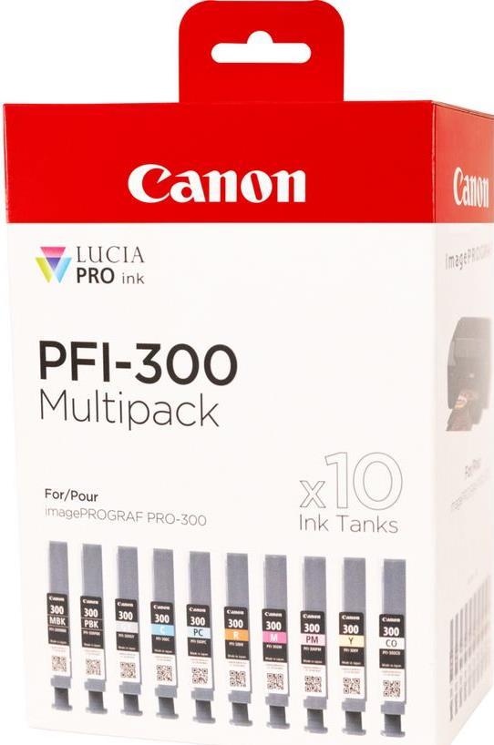 Canon PFI-MBK/PBK/CO/GY/R/C/M/Y/PC/PM 10 Ink Cartridge Multipack 4192C008