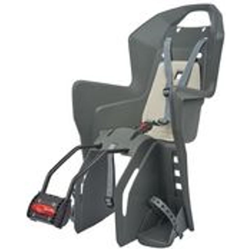 FISCHER Fahrrad-Kindersitz, grau / schwarz für Kinder von 9 Monate bis 5 Jahre entwickelt, mit 50600