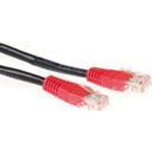 ACT CAT5E UTP cross-over patchcable black with red connectorsCAT5E UTP ...