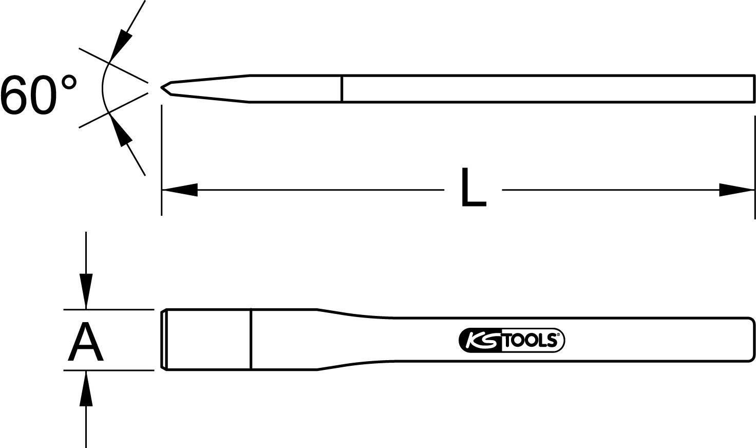 KS TOOLS BRONZEplus Maurermeißel, 17x250mm 963.2448