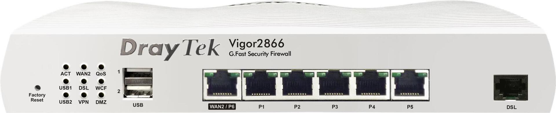 Draytek Vigor 2866 Router DSL-Modem 5-Port-Switch V2866-DE-AT-CH