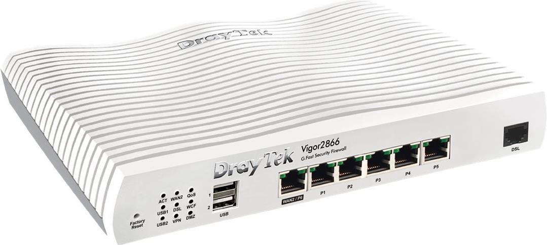 Draytek Vigor 2866 Router DSL-Modem 5-Port-Switch V2866-DE-AT-CH