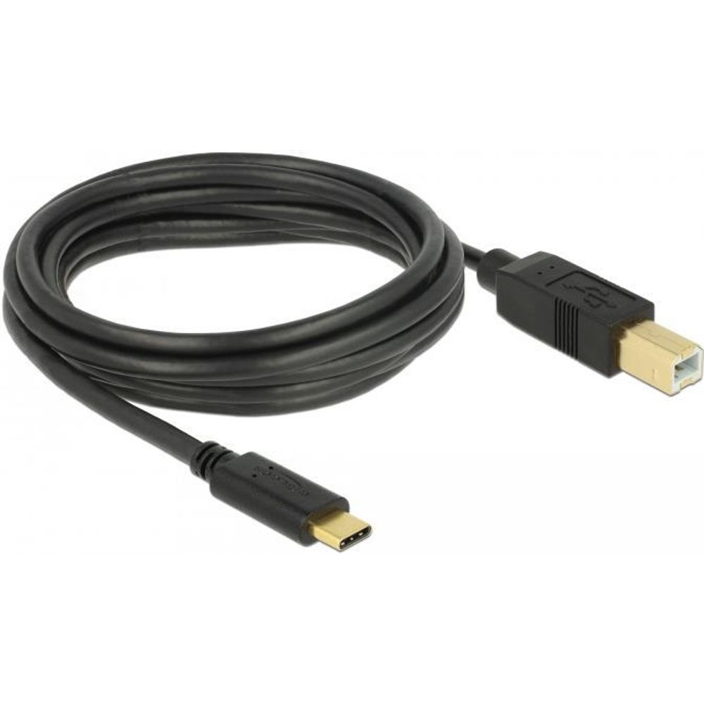DeLOCK - USB-Kabel - USB Type C zu USB Typ B - USB2.0 - 3,0m - Schwarz ...