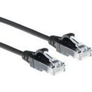 ACT Black 0.5 meter LSZH U/UTP CAT6 datacenter slimline patch cable ...